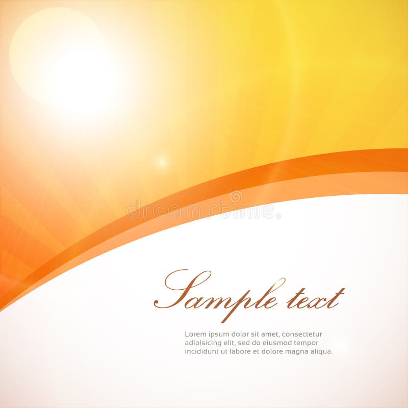 Flyer Template Back Front Design in Orange Colors Stock Vector ...