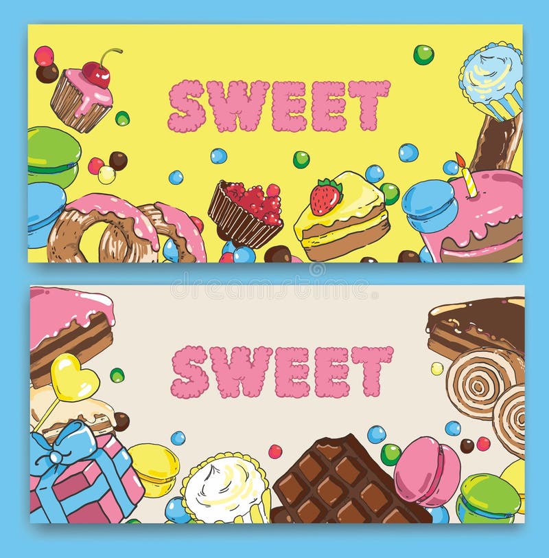 Flyer Template on Baking and Sweets. Stock Vector - Illustration of ...