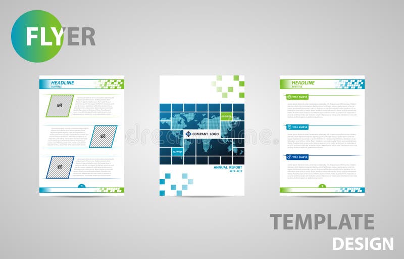 Flyer Template Brochure Modern A4 Design with Empty Space for Photo ...