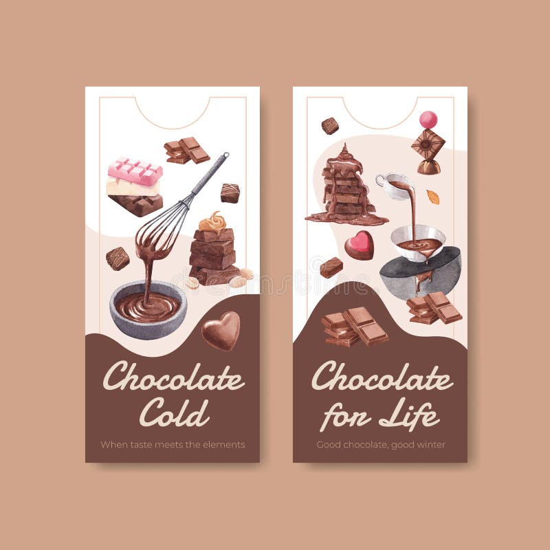 Flyer Template with Chocolate Winter Concept Design for Brochure and ...