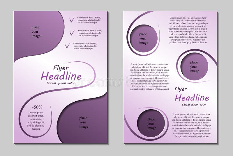 Flyer template design stock vector. Illustration of marketing - 60494249