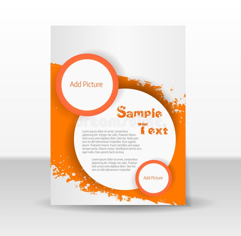 Flyer Template with Grunge Elements Stock Vector - Illustration of ...
