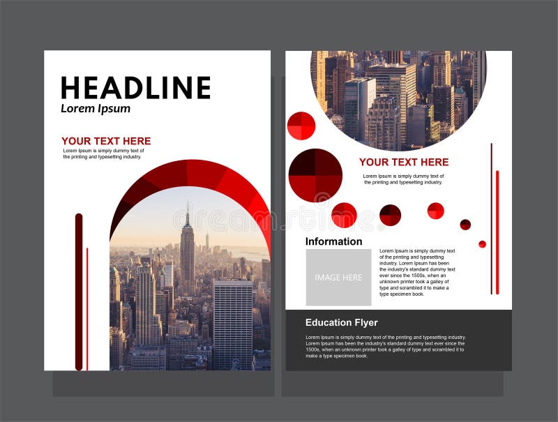 Flyer Template with Red Diamond Theme. Book Cover and Report Cover ...