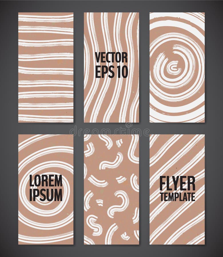 Flyer Templates in Rustic Style Stock Vector - Illustration of print ...