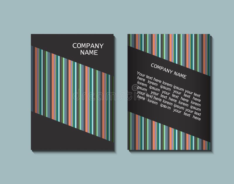 Flyer Template with a Striped Pattern. Stock Vector - Illustration of ...