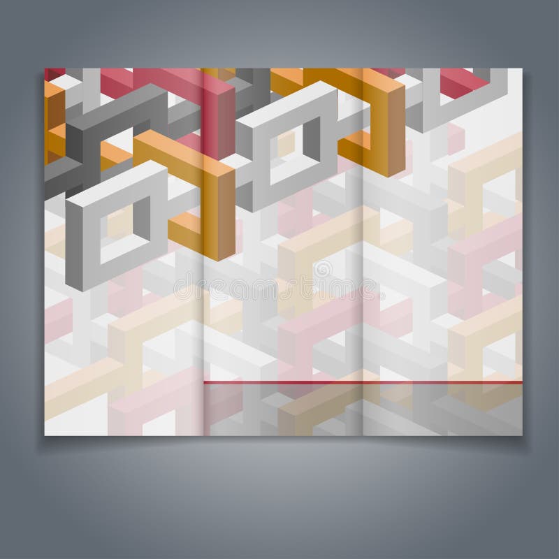 Flyer template stock vector. Illustration of fold, geometric - 47389783