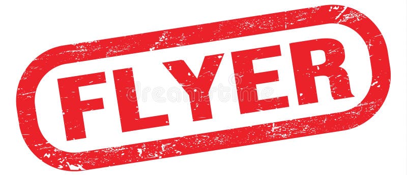 FLYER, Text on Red Rectangle Stamp Sign Stock Illustration ...
