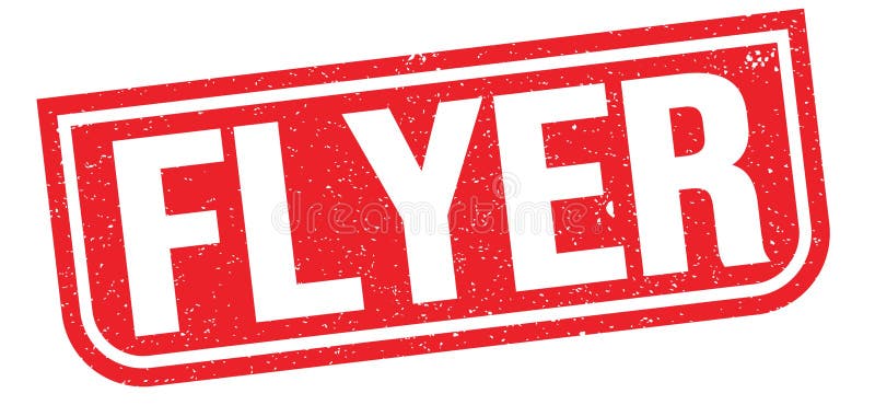 FLYER Text Written on Red Stamp Sign Stock Illustration - Illustration ...