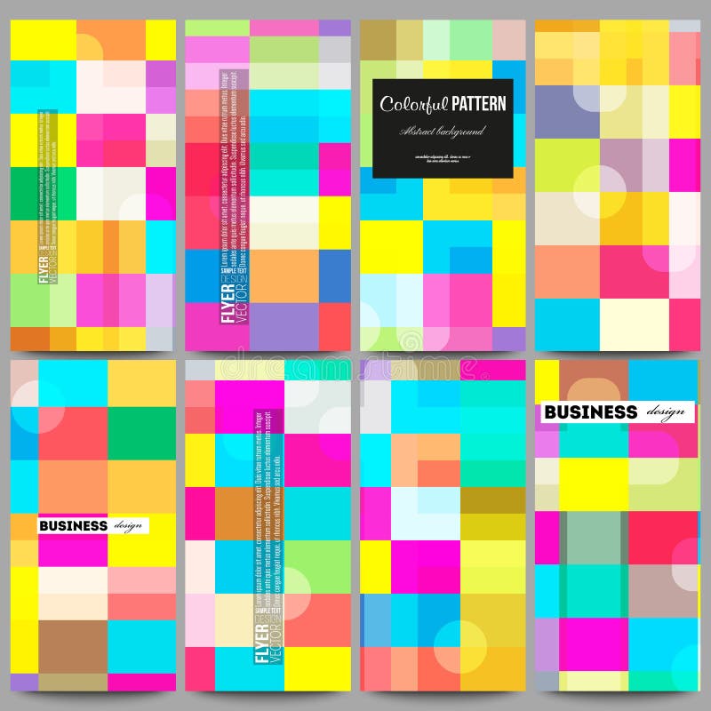 Flyers Set. Abstract Colorful Business Background, Modern Stylish ...