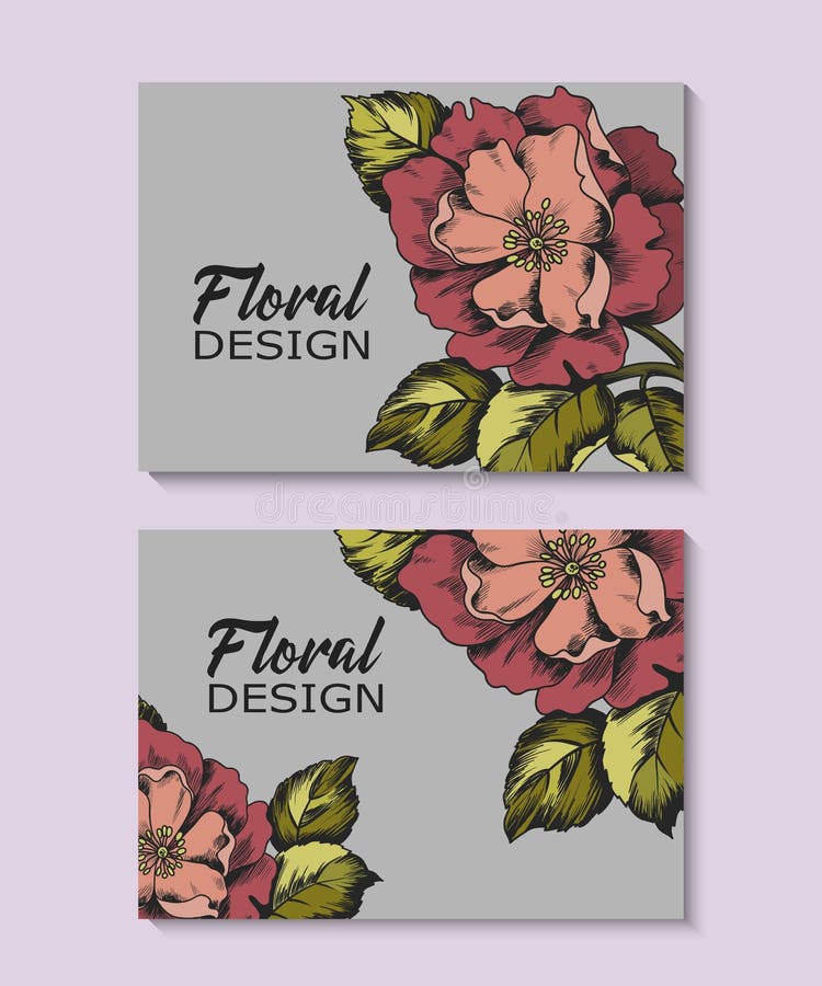 Flyers Templates with Floral Ornament Pattern. Stock Vector ...