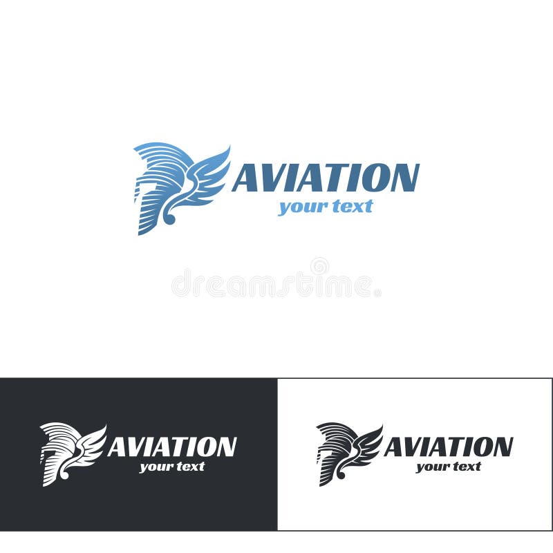 Flyg Logo Design Five vektor illustrationer. Illustration av symbol ...