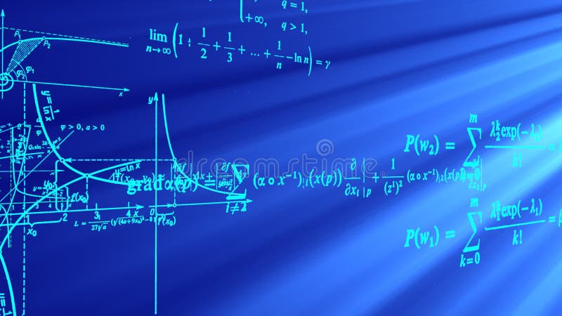 Flyga Matematiska Formler Och Grafer Loopable Stock Video - Video av ...