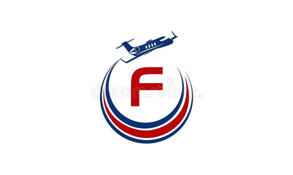 Flygplan Logo Initial F vektor illustrationer. Illustration av fluga ...
