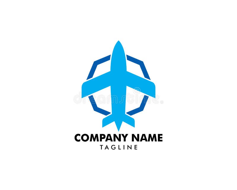 Flygplan Logo Template Design Vector Vektor Illustrationer ...