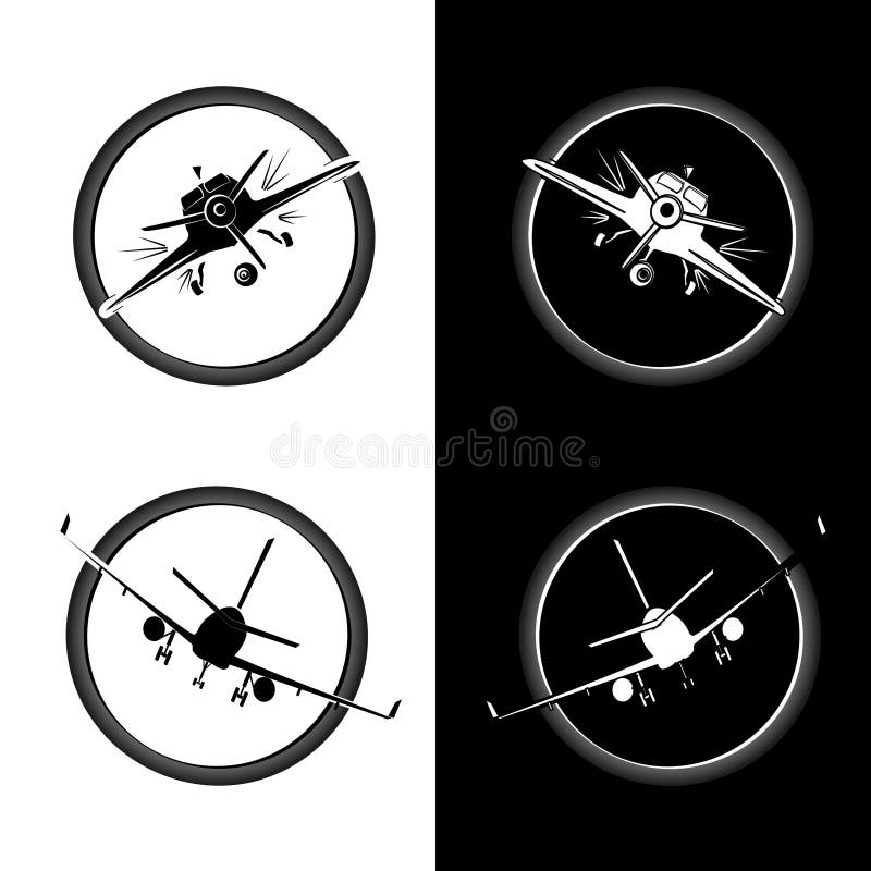 Flygplan Logo Vector Illustration Vektor Illustrationer - Illustration ...