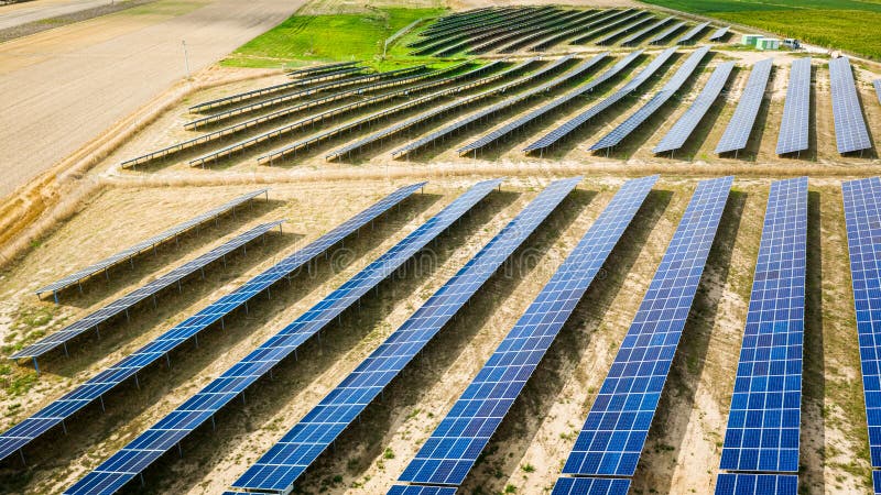 Big and Blue Solar Panels As a Renewable Energy Source Stock Image ...