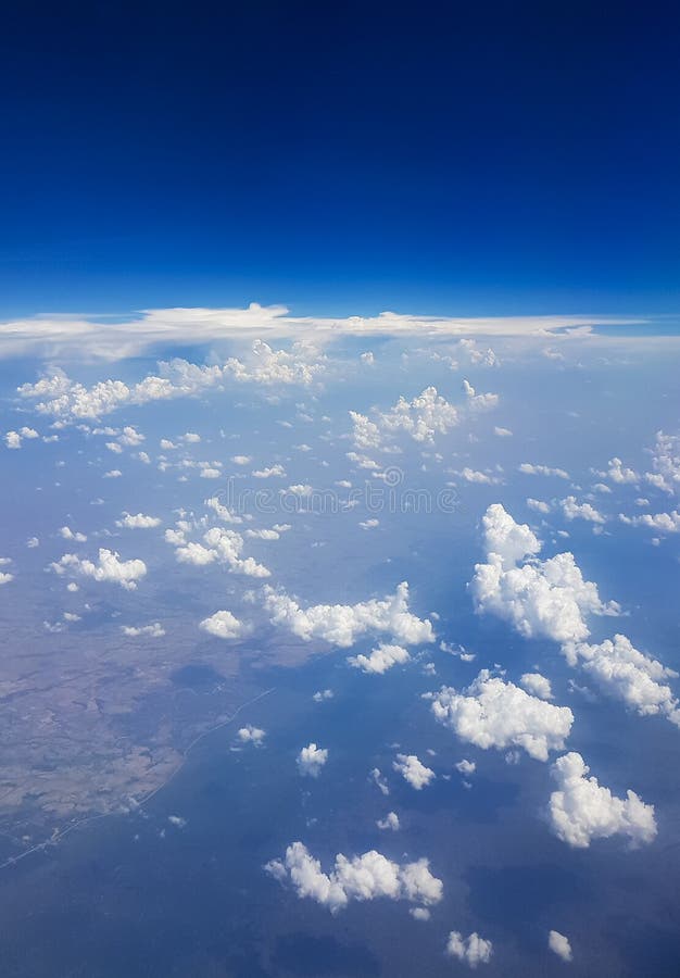Flying Above the Clouds Over the Countryside of Thailand Stock Image ...