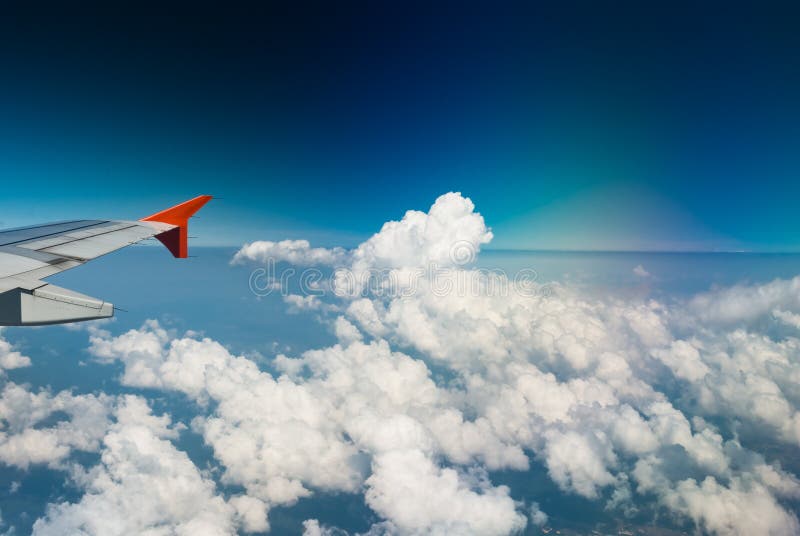 Flying Above the Clouds Sunrise and Fog Stock Photo - Image of sunset ...