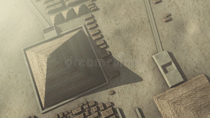 Flying Above a 3D Animation of the Giza Platform Egypt Stock Video ...