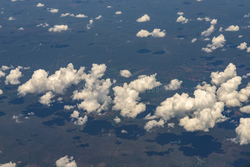 Flying Above a Dense Layer of White Clouds. Great and Beautiful Clouds ...
