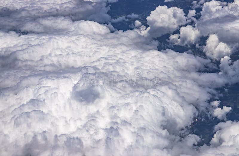 Flying Above a Dense Layer of White Clouds. Great and Beautiful Clouds ...