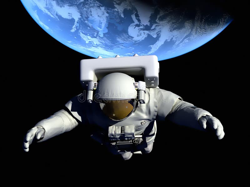 Flying above the Earth. stock illustration. Illustration of globe ...