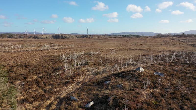 Flying Above Peat Bog in County Donegal - Ireland Stock Video - Video ...