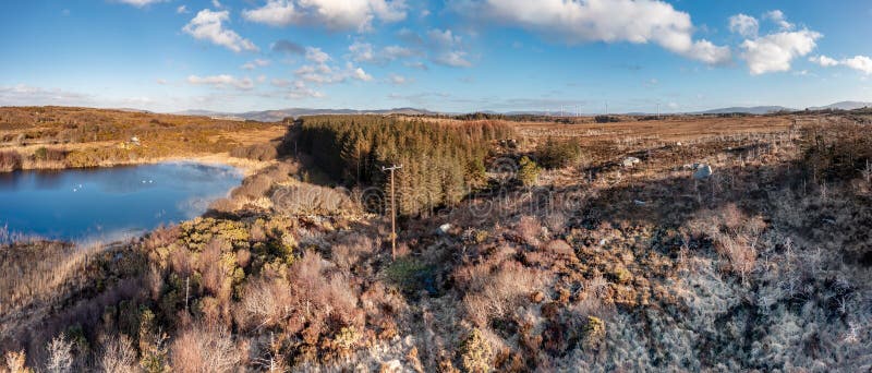 Flying Above Peat Bog in County Donegal - Ireland Stock Image - Image ...