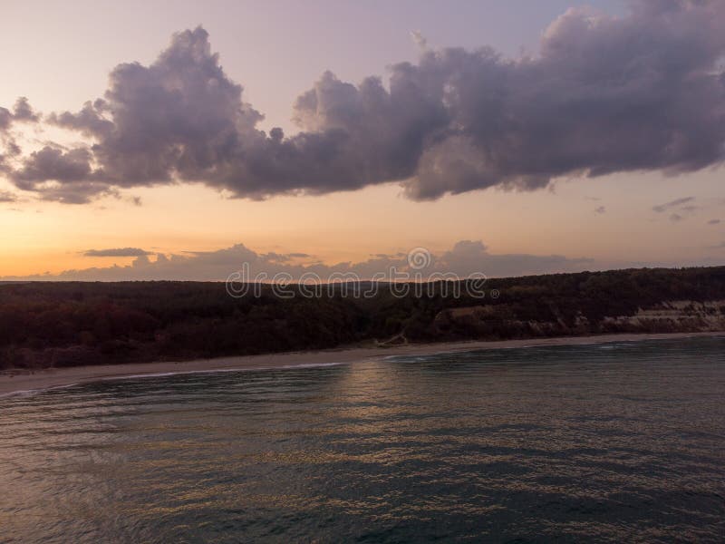 Flying Above the Sea at Night Stock Image - Image of scenery ...
