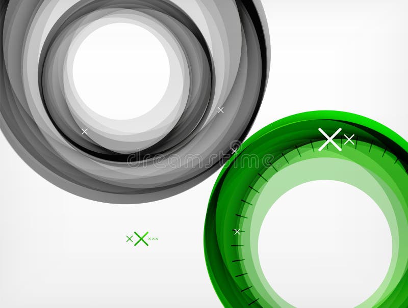 Flying Abstract Circles, Vector Geometric Background, Color Air Bubbles ...