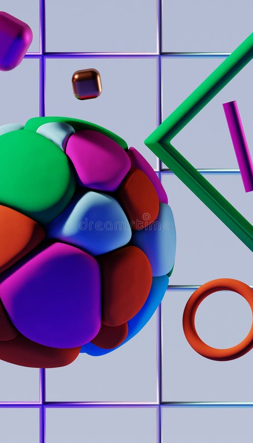 Flying Abstract Figures. Cloth Fabric Gradient Waves Abstract ...