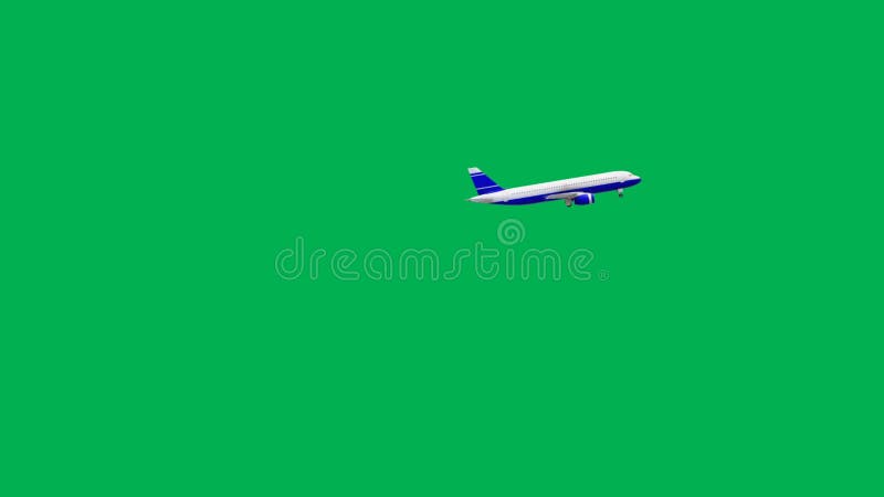 Flying Aeroplane with Green Screen Background Stock Footage - Video of ...