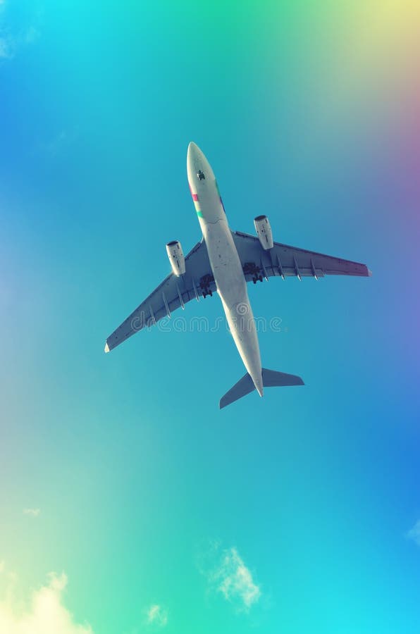 Aircraft blue sky stock photo. Image of business, company - 119887630