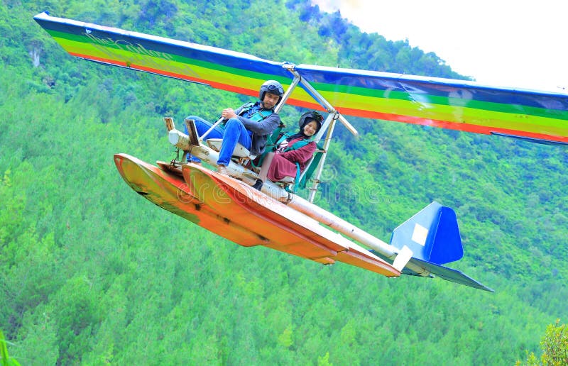 Flying Airplane on Paris Van Java Bandung Indonesia Editorial Stock ...