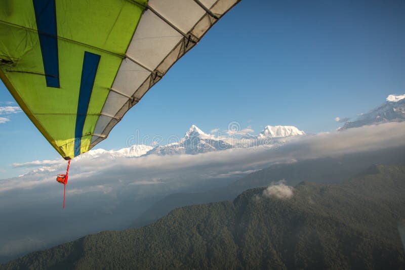 Flying Along the Annapurna, Nepal Stock Image - Image of aerial ...