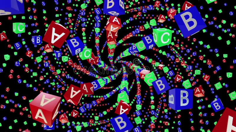 Flying Alphabet Letters. 3D Animation. Stock Footage - Video of effect ...