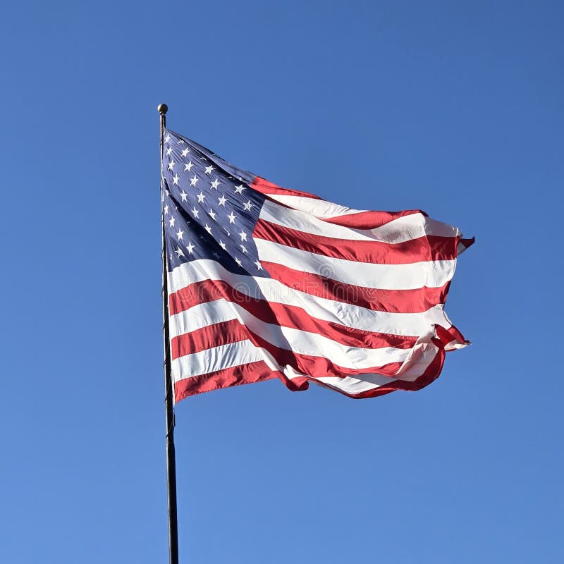 Flying American Flag stock photo. Image of american - 377556806