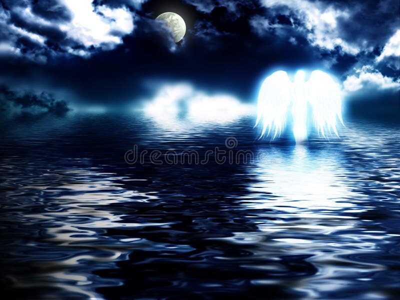 Angel of the water stock illustration. Illustration of fantasy - 7742863