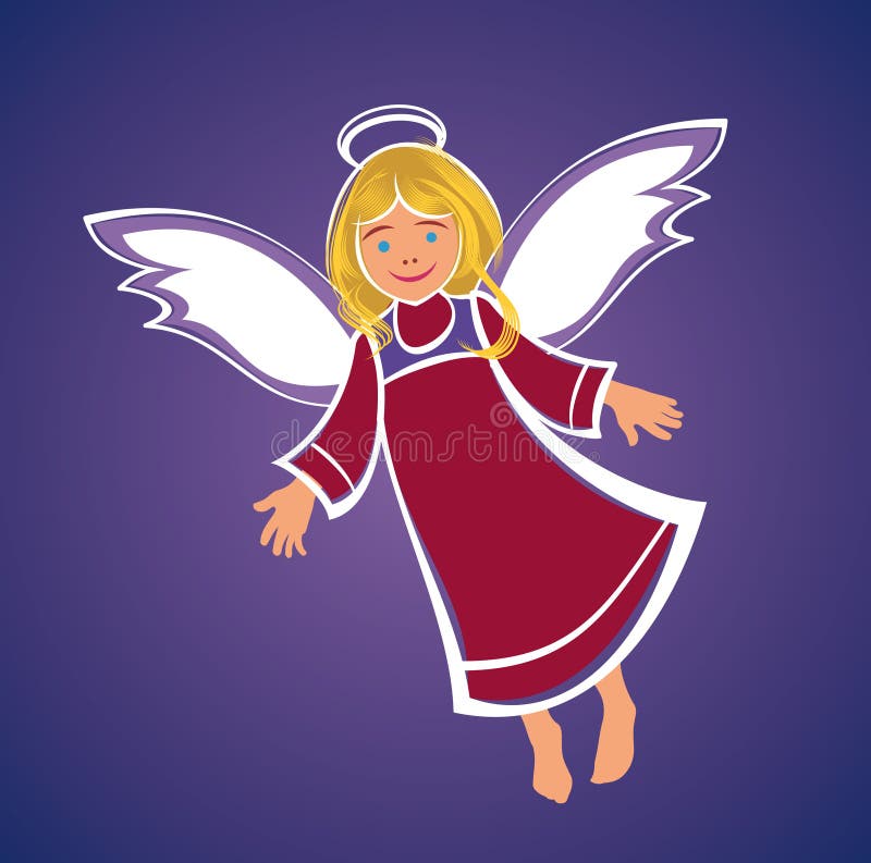 Baby Girl Angel Flying Stock Illustrations – 1,787 Baby Girl Angel ...