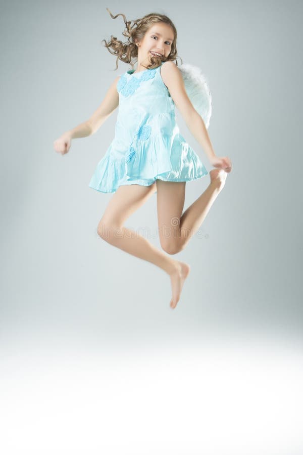 Flying angel stock photo. Image of charming, lovely, angelic - 28346796