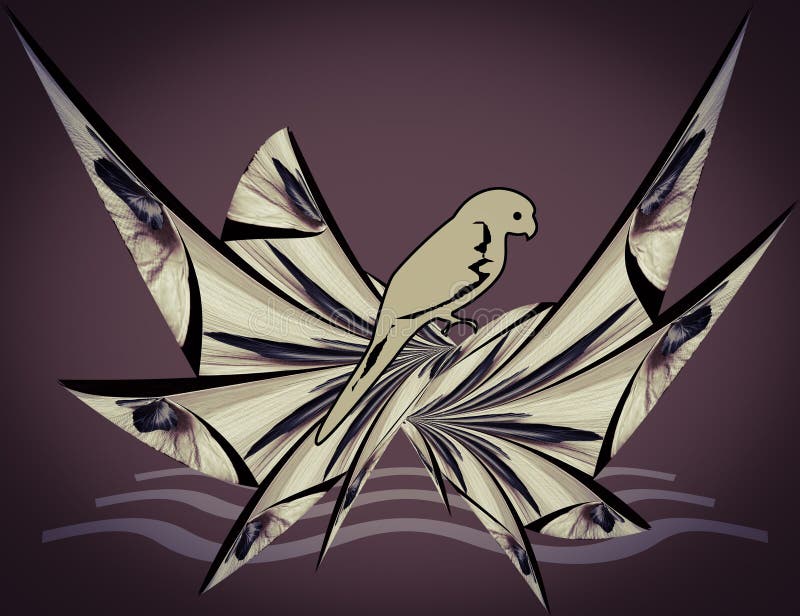 Flying Angel Bird in the Sky Stock Illustration - Illustration of ...