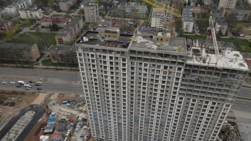 Modern Urban Development. Construction Site with Multi-storey Buildings ...