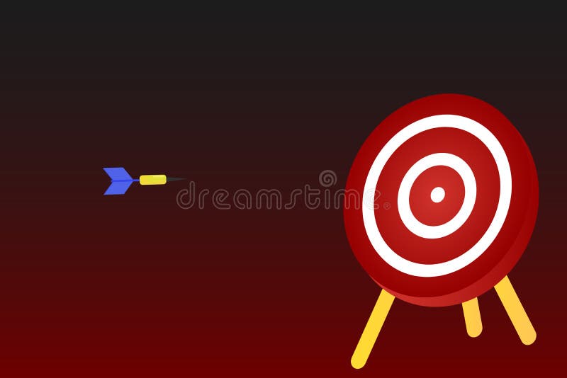 Flying Arrow on Its Way To Hit Its Target - Colorful Illustration Stock ...