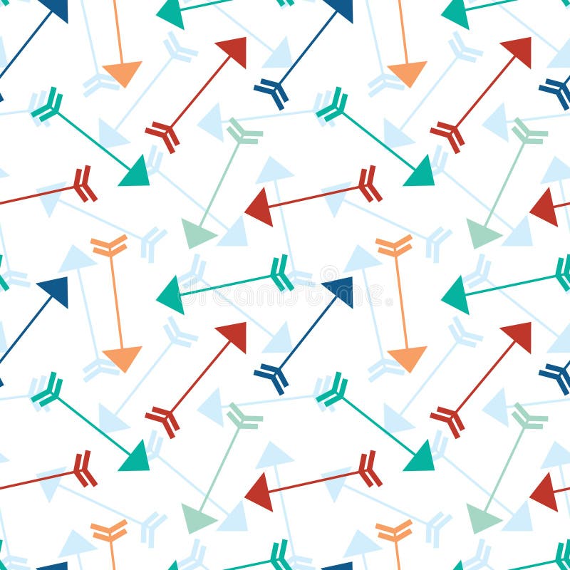 Flying Arrows Seamless Pattern Background Stock Vector - Illustration ...