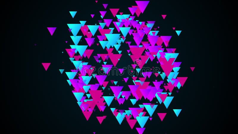 Strip of Triangular Particles Stock Video - Video of abstract, tech ...