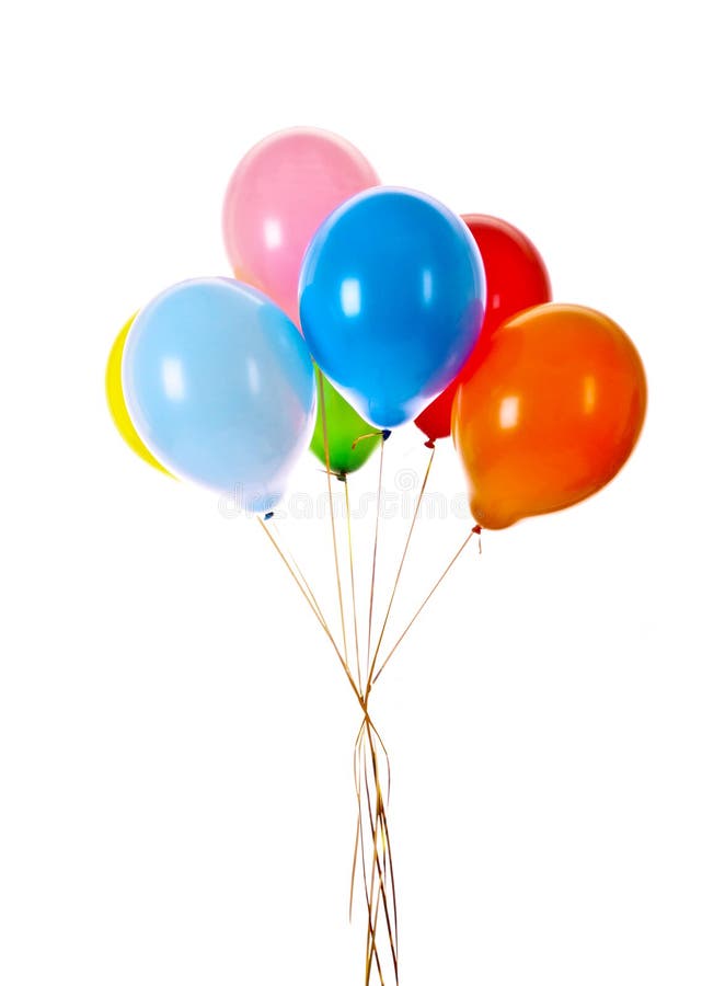 Flying balloons isolated stock photo. Image of green - 17784224