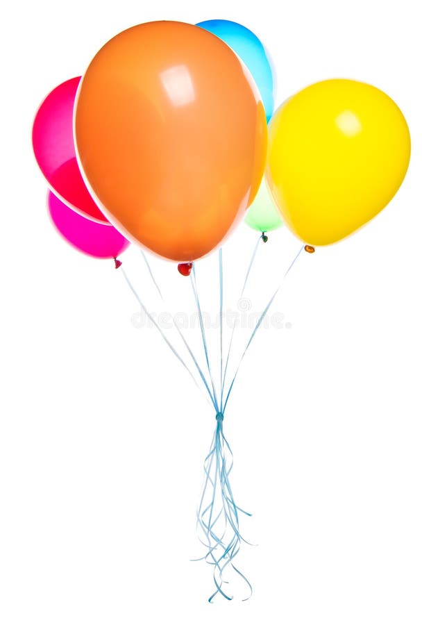 5 Birthday Celebration Balloons Stock Photo - Image of white ...