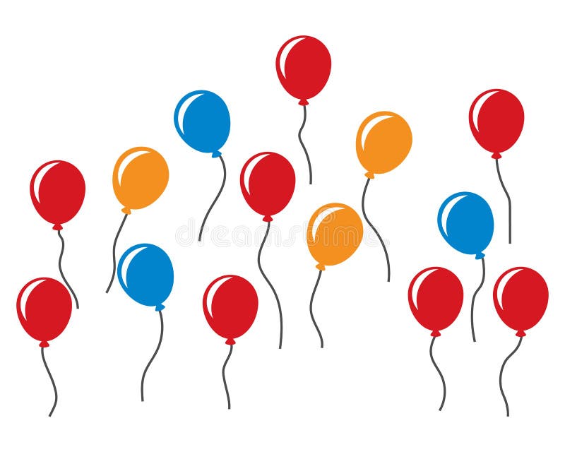 Flying Baloon Illustration Vector Stock Vector - Illustration of ...