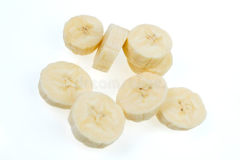 Flying Banana Slices, Isolated on White Background Stock Image - Image ... Flying Banana Slices, Isolated on White Background Stock Image - Image ...