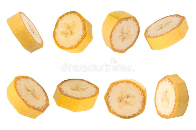 Flying Banana Slices, Isolated on White Background Stock Image - Image ... Flying Banana Slices, Isolated on White Background Stock Image - Image ...